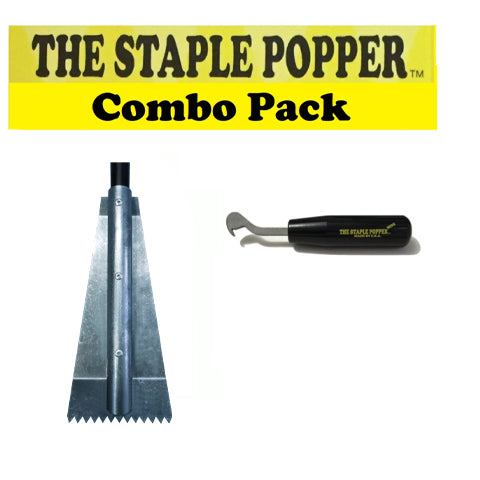 Staple Popper and Mini Carpet Staple Remover Tools Combo Pack